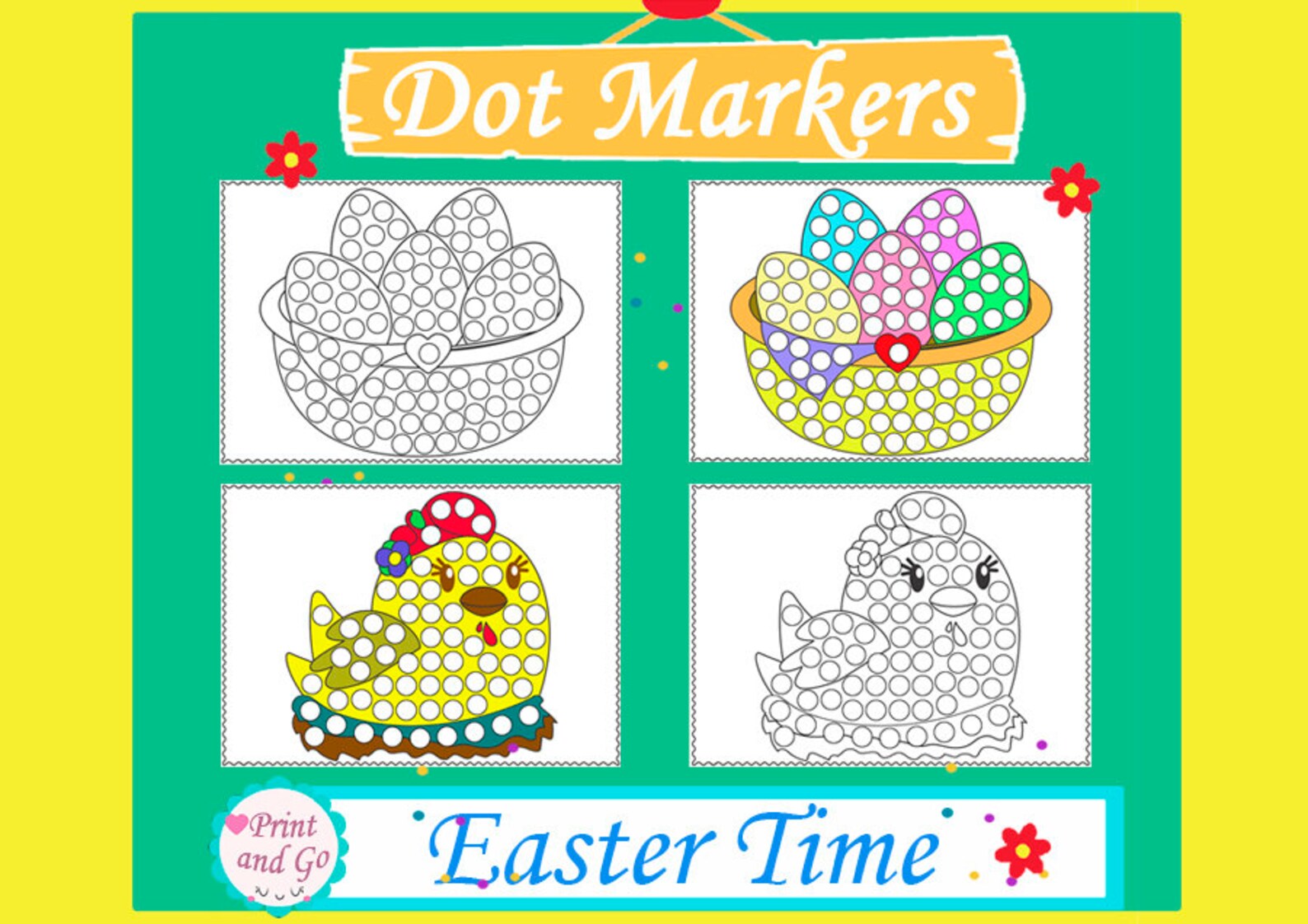 Easter Day Worksheets Dot Markers Do a Dot Painting Play Dough ...
