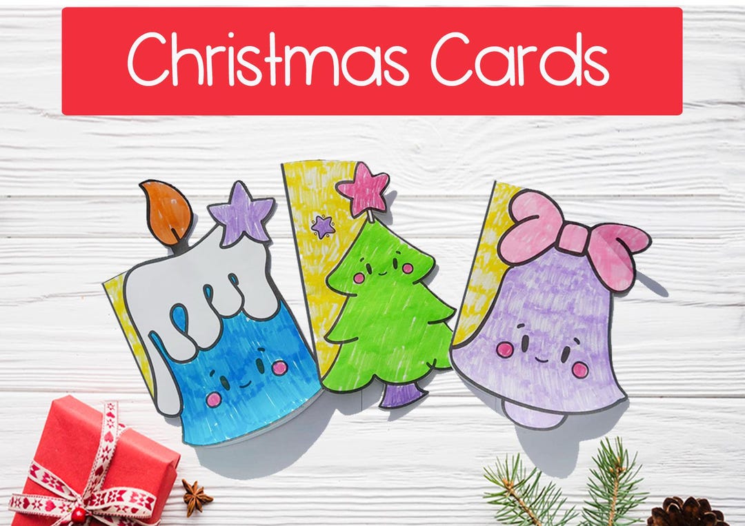 Christmas Paper Cards | Printable Templates | Christmas Activities for ...