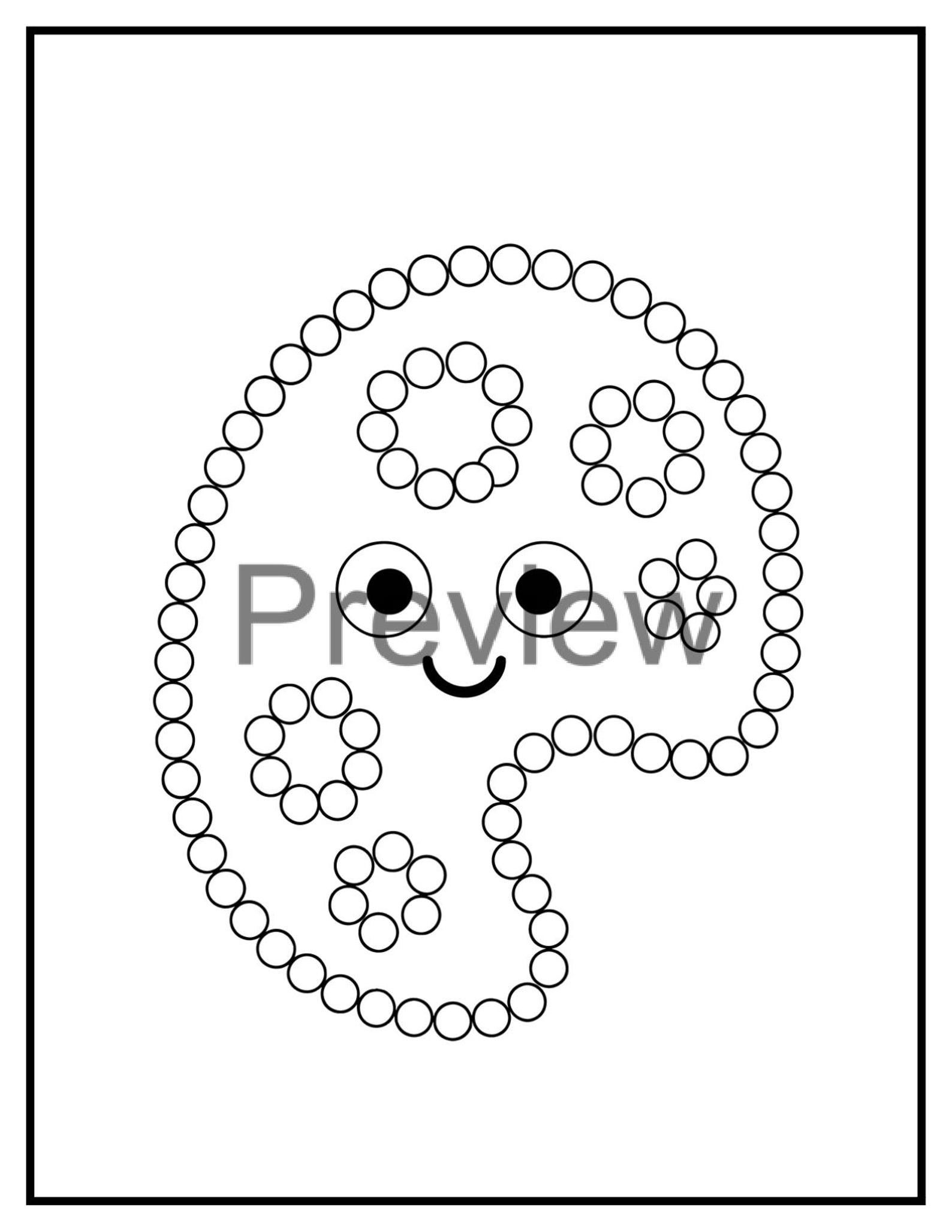 Q-tip Painting Worksheets | Back to School Dot Art for Preschool ...