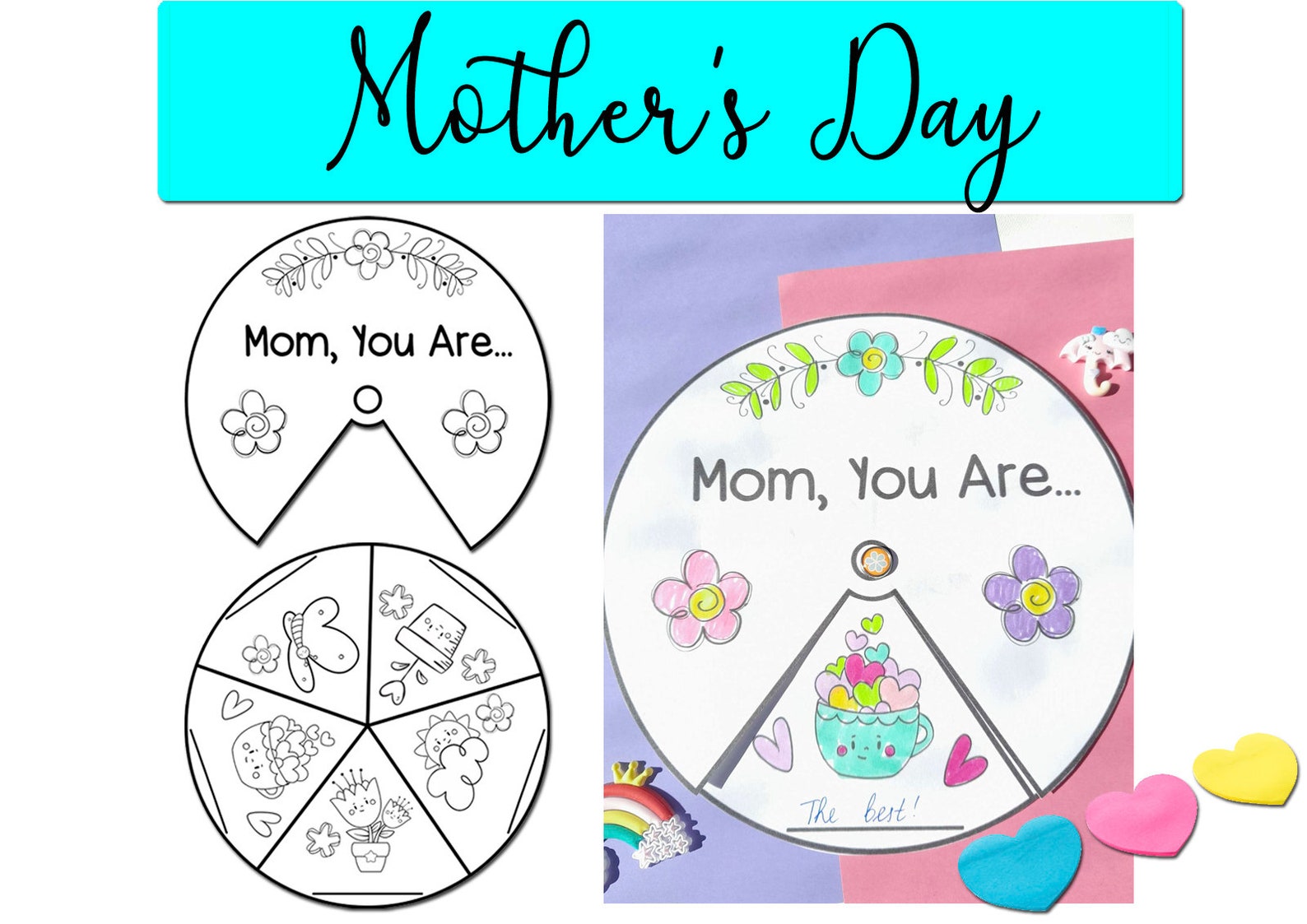 Mother's Day Spinner | Mother's Day Crafts for Kids | Mother's Day ...