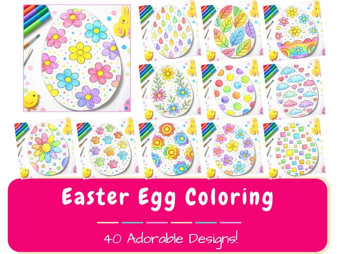 Easter Egg Coloring Pages Printable | Easter Activities | Fine Motor ...