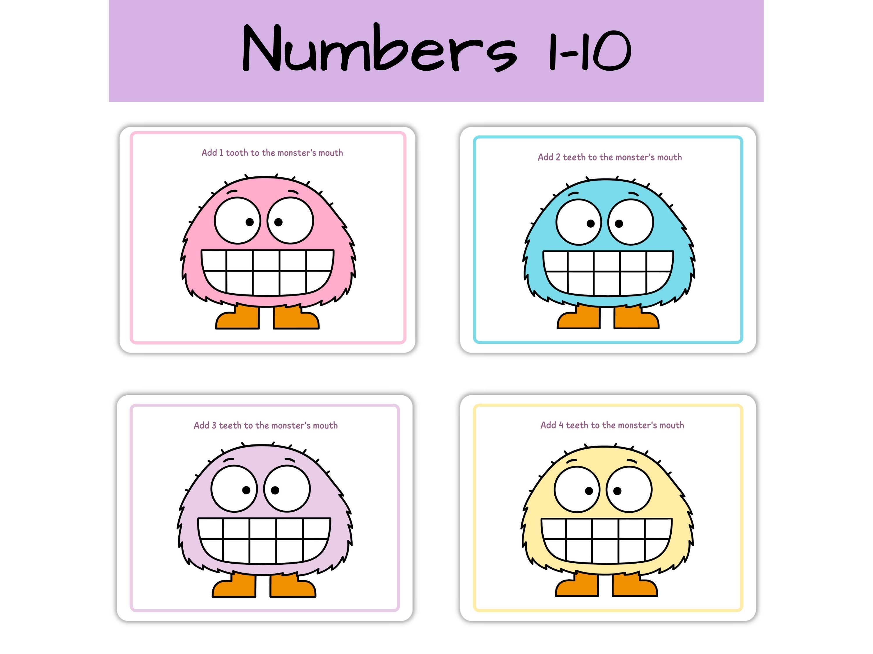 Printable Monster Counting Worksheets | Numbers Worksheets | Fun Math ...