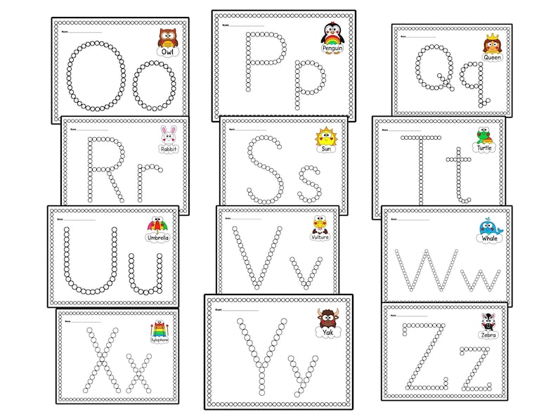 Q-tip Alphabet Dot Painting Worksheets | Alphabet Activities ...