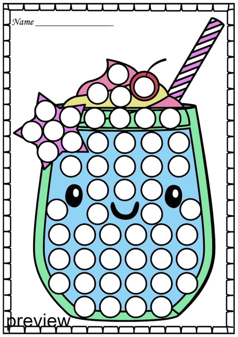 Dot Markers Summer Worksheets | Do a Dot Printables Mats for Toddlers ...