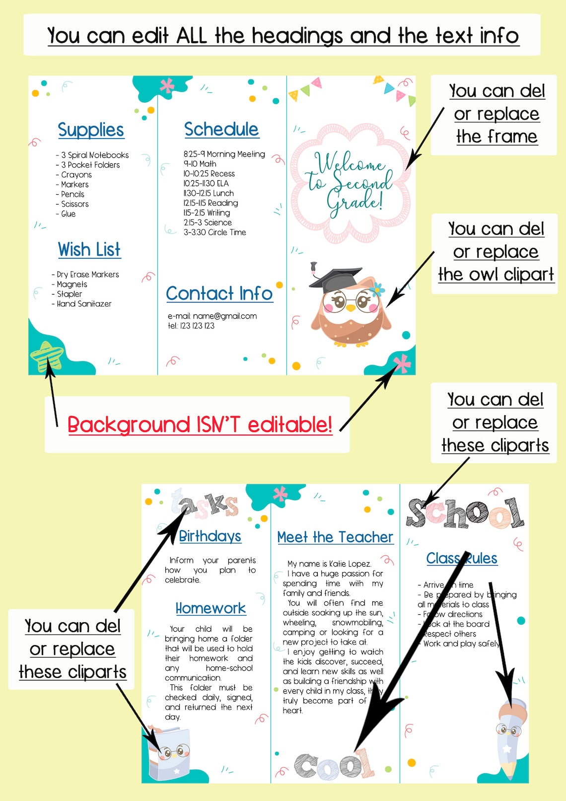 Back to School Trifold Brochure | Open House Template | Meet the ...