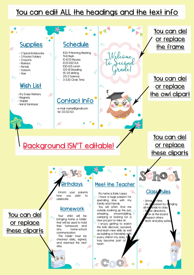 Back to School Trifold Brochure | Open House Template | Meet the ...