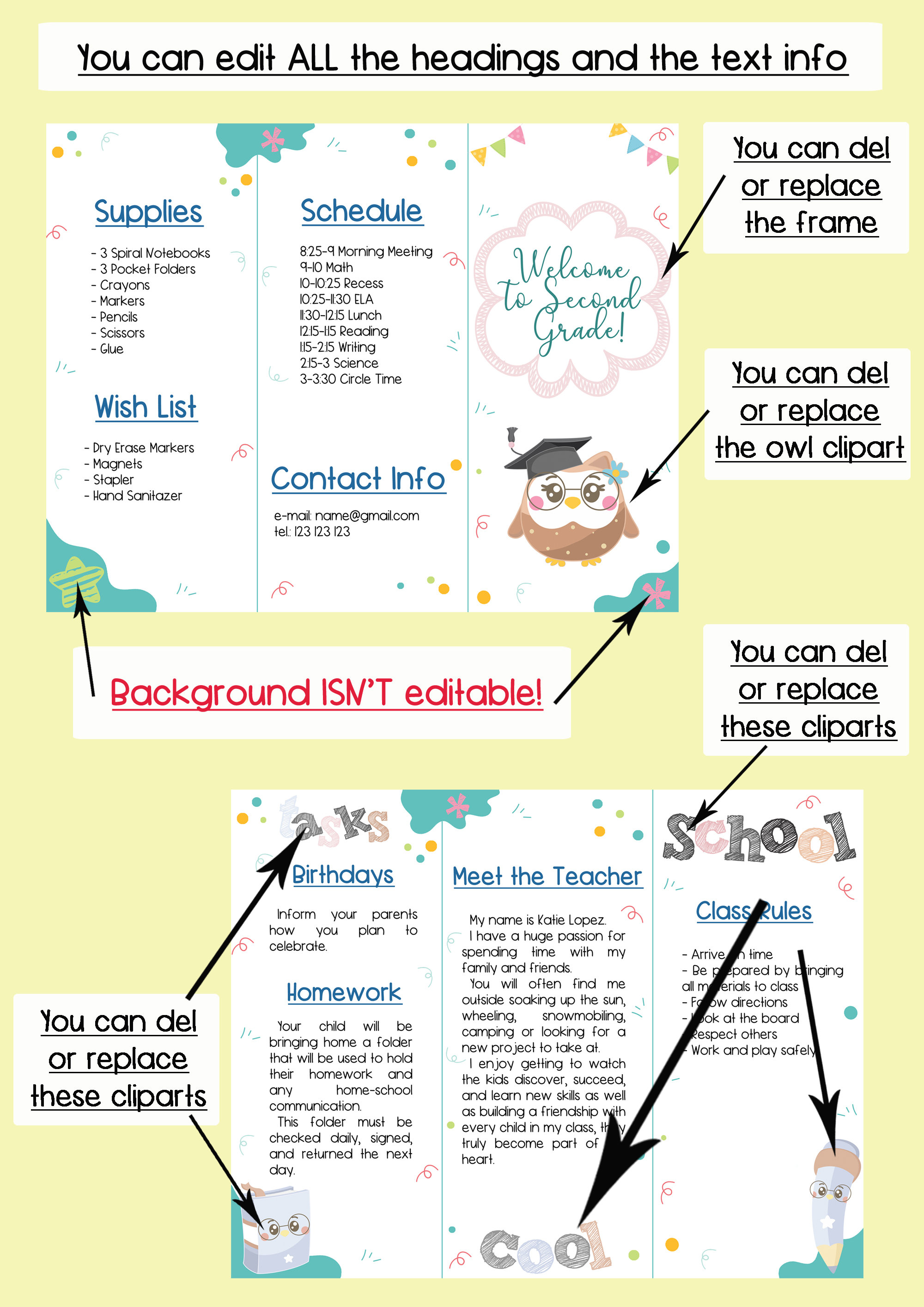 Back to School Trifold Brochure | Open House Template | Meet the ...