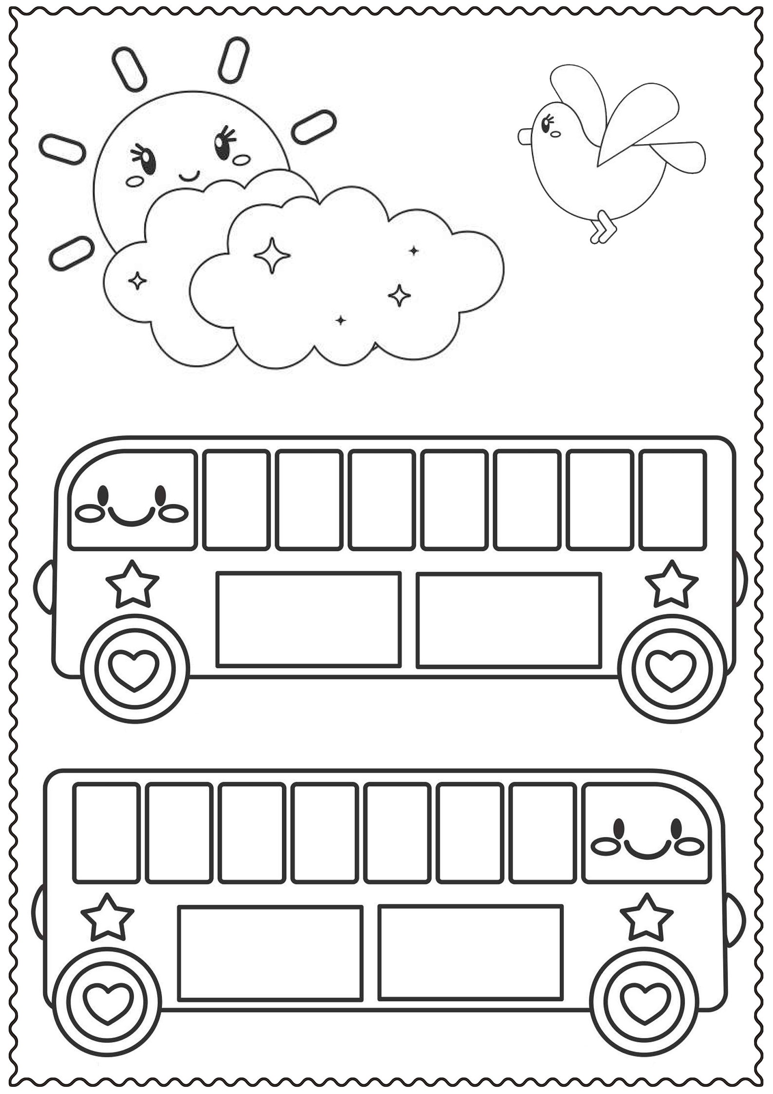 Vehicle Coloring Pages for Kids Transportation Coloring Book Car ...