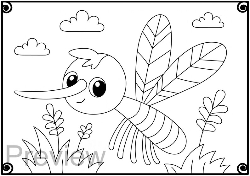 Bugs Coloring Pages | Insects Printable Coloring Sheets | Spring ...