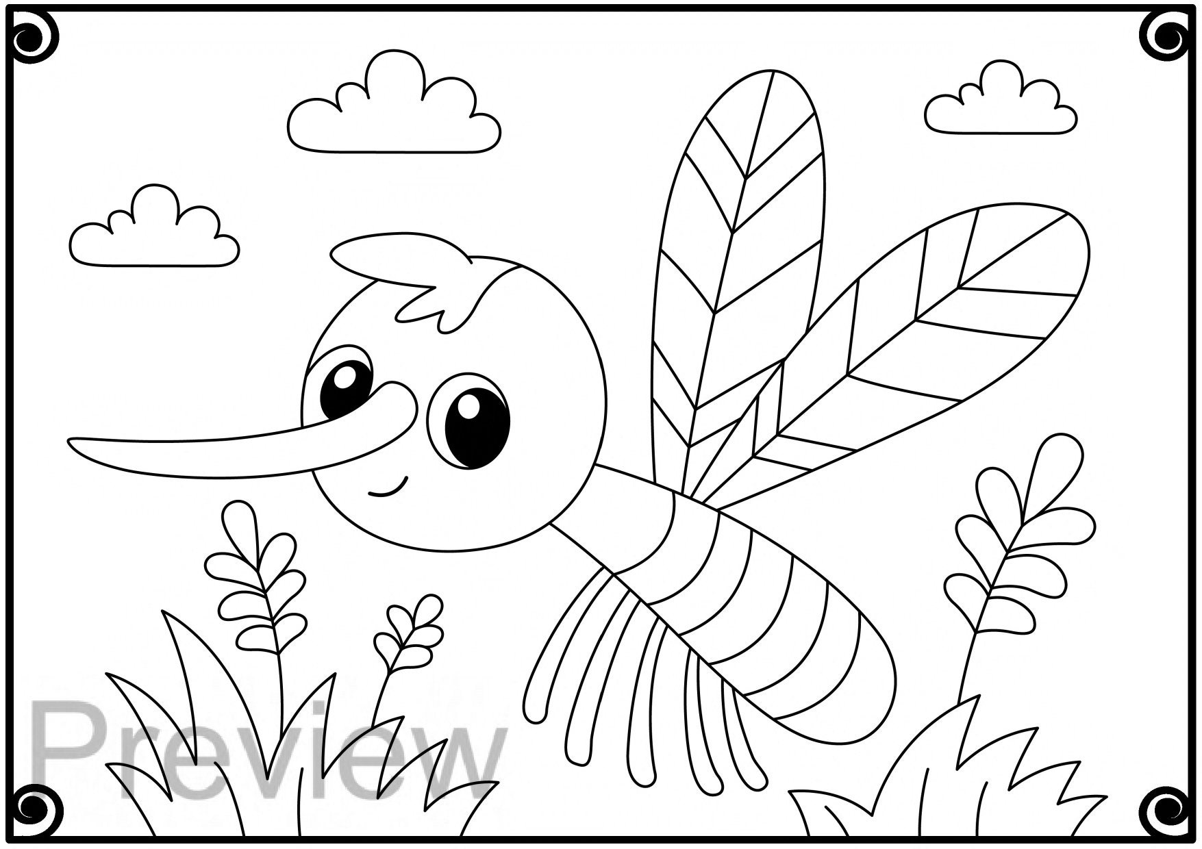 Bugs Coloring Pages | Insects Printable Coloring Sheets | Spring ...