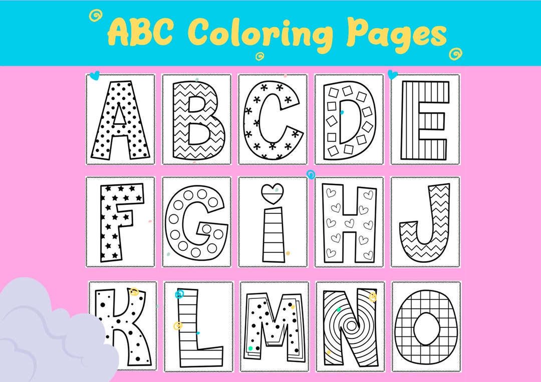 Alphabet Coloring Pages | Printable ABC Coloring Book | Back to School ...
