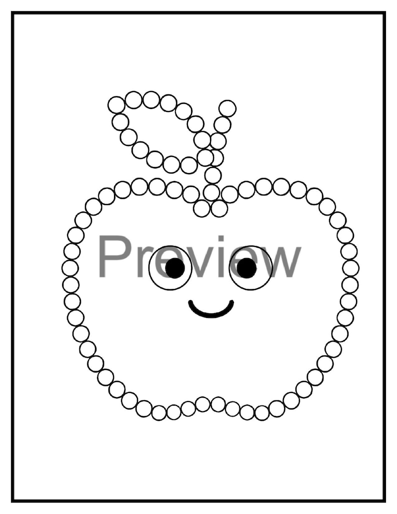 Q-tip Painting Worksheets | Back to School Dot Art for Preschool ...