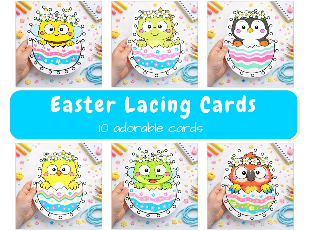 Easter Lacing Cards Printable | Fine Motor Skills Activity | Preschool ...