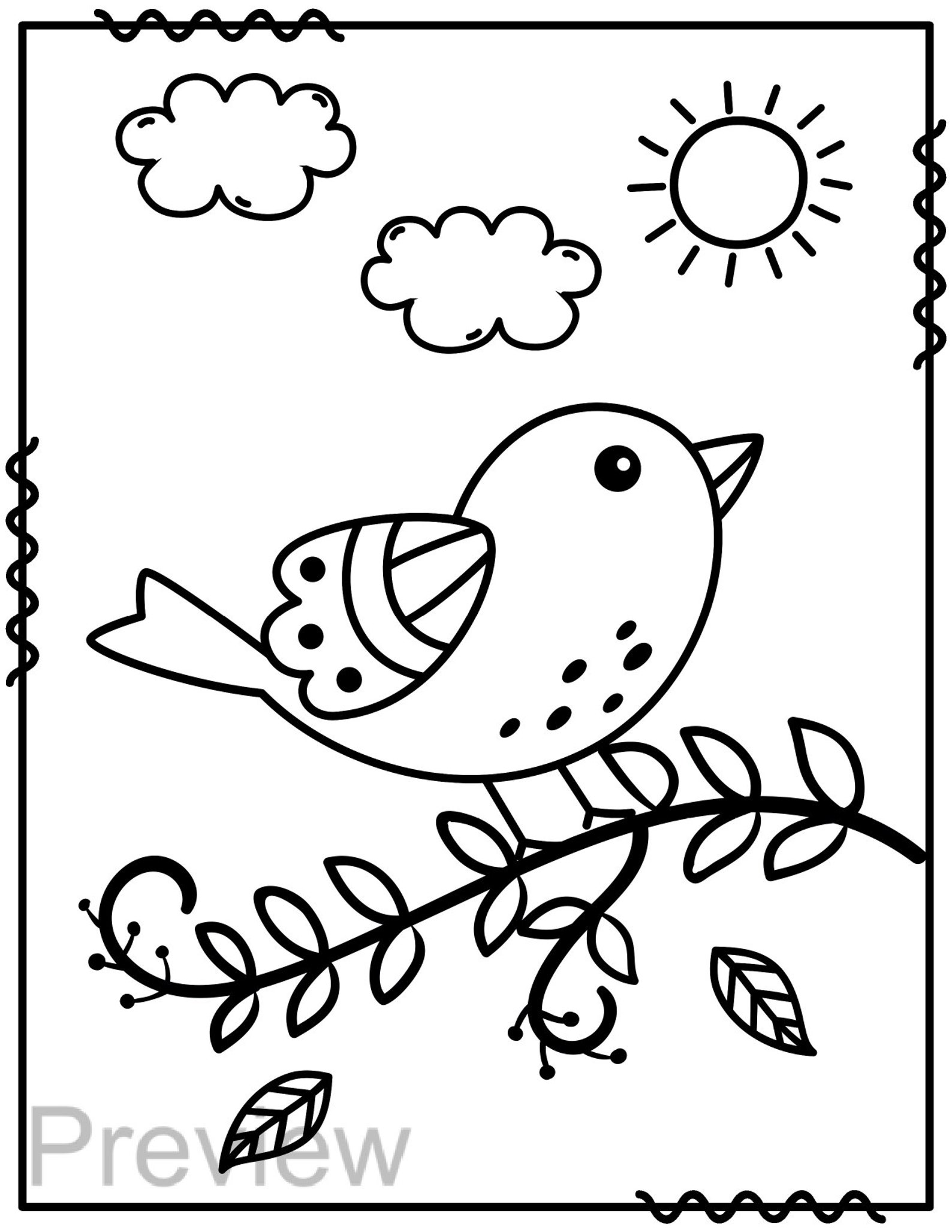 Birds Coloring Pages | Coloring Book for Kids | Printable Coloring ...