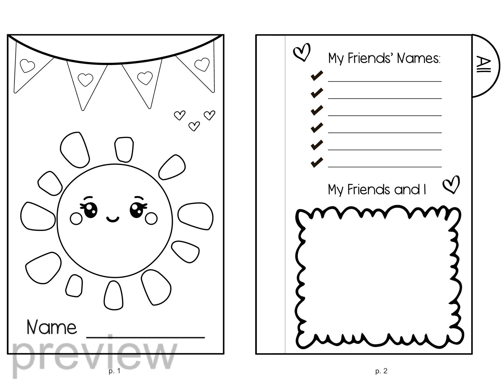 All About My Summer Flip Book for Kids | Back to School Printable ...