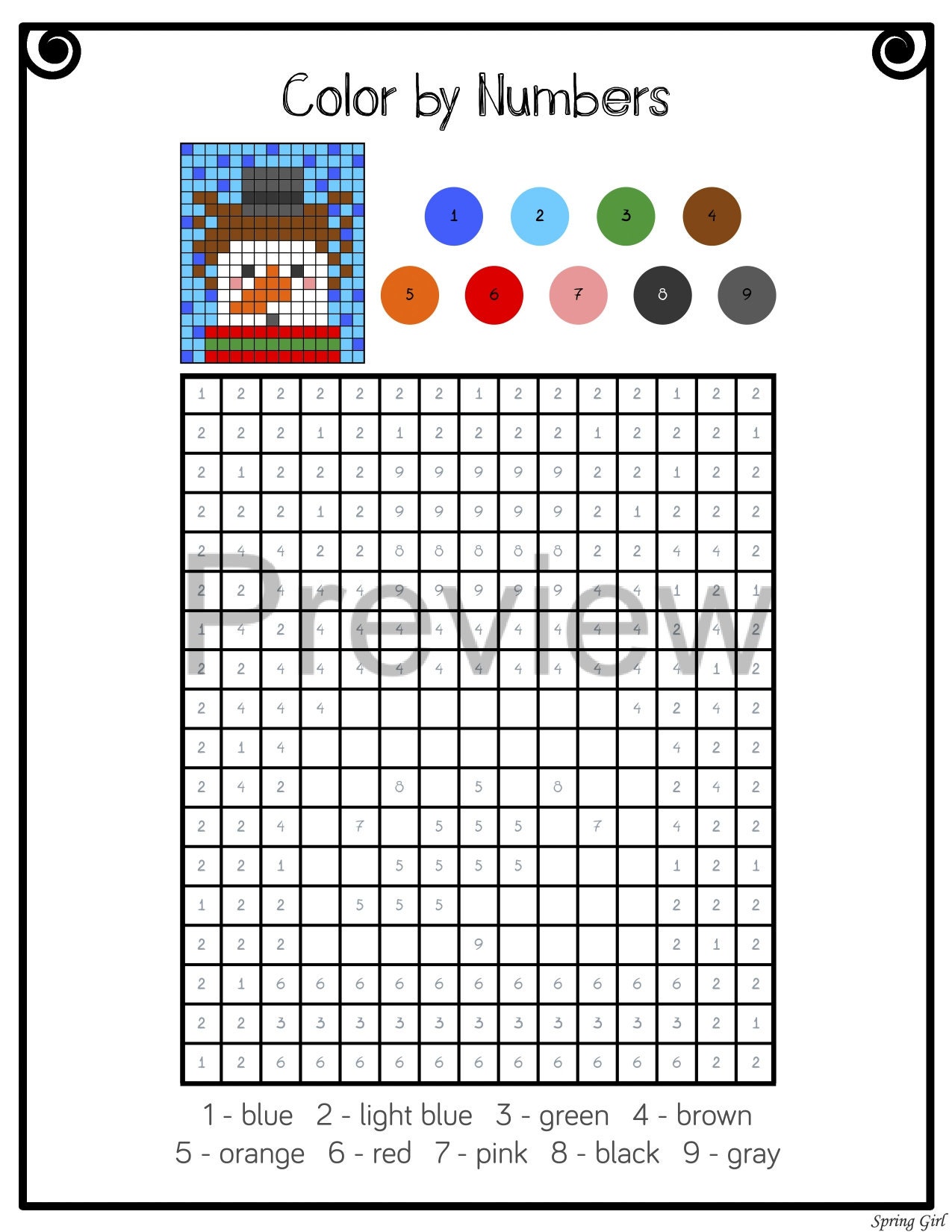 Christmas Mystery Pictures Printable | Color by Number Sheets | Math ...
