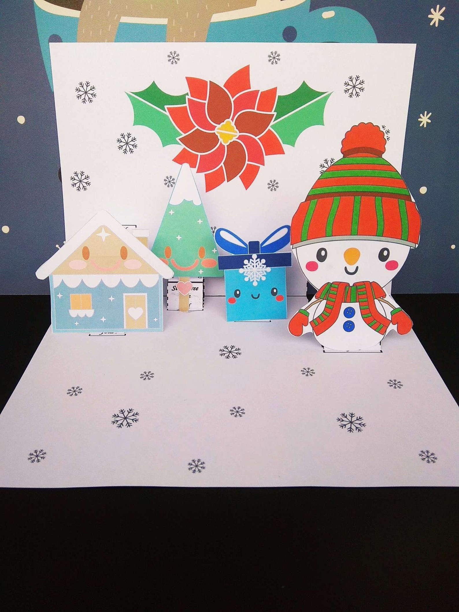 3D Christmas Pop up Card Paper Craft - Etsy