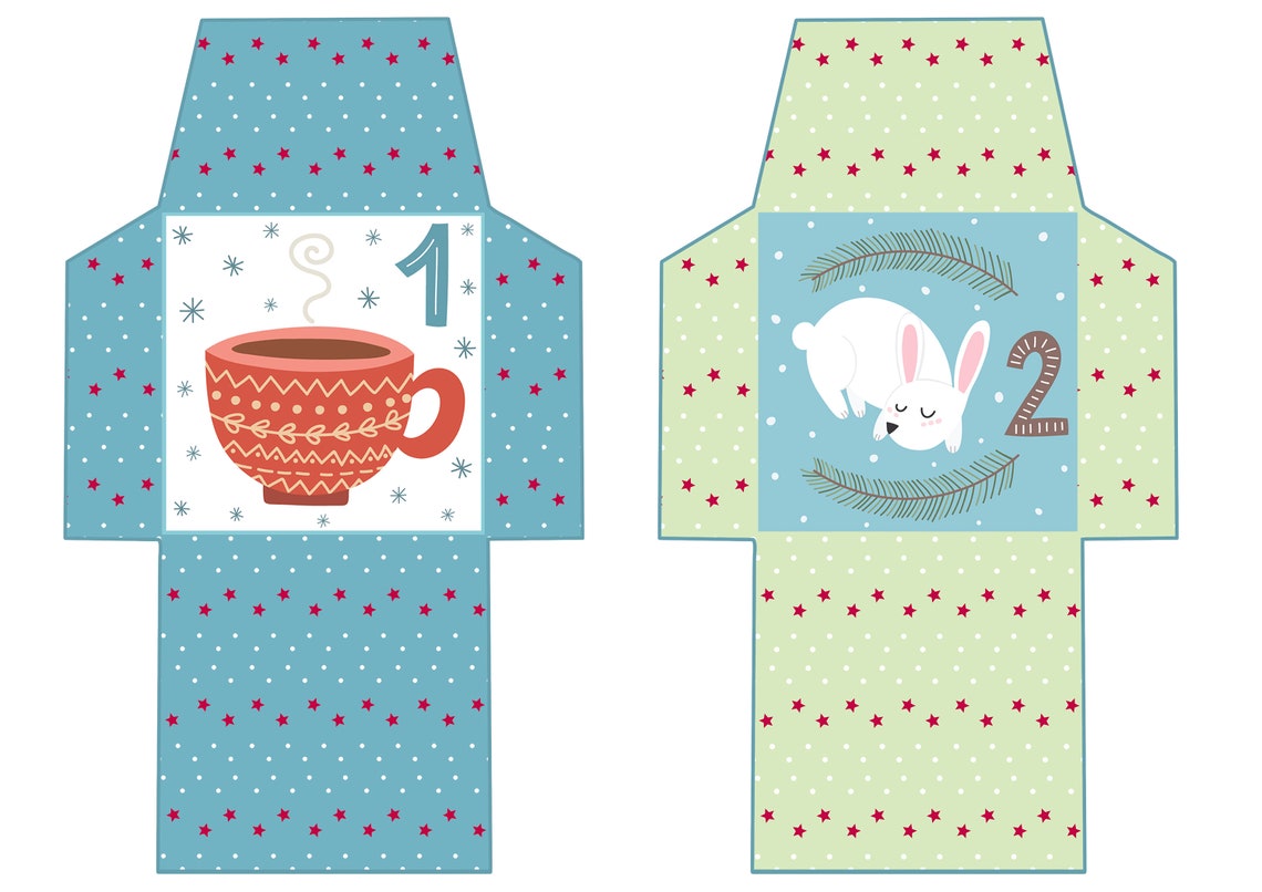Advent Calendar Number Envelopes, Christmas Calendar, Countdown ...