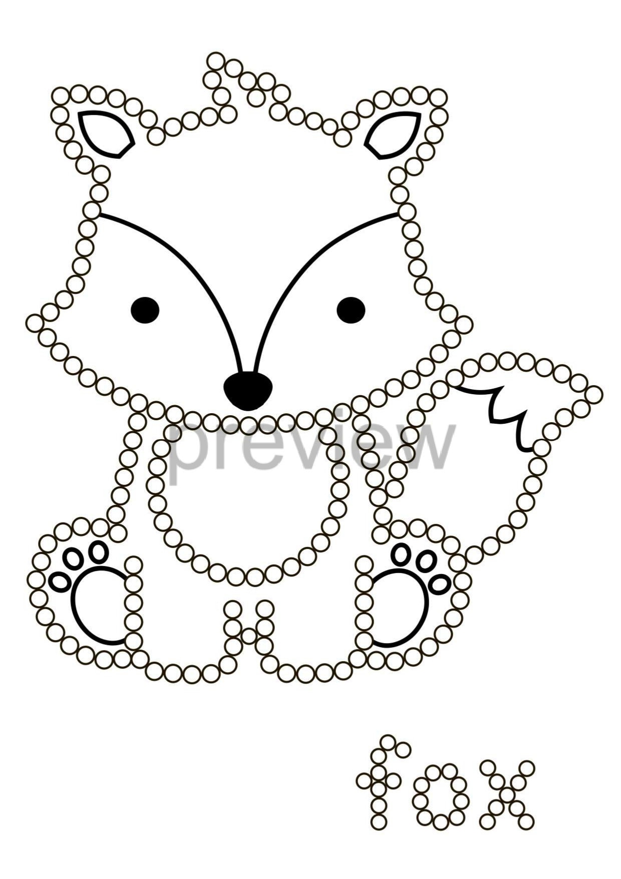 Q-tip Painting Worksheets Animals Dot Painting Do a Dot - Etsy Canada