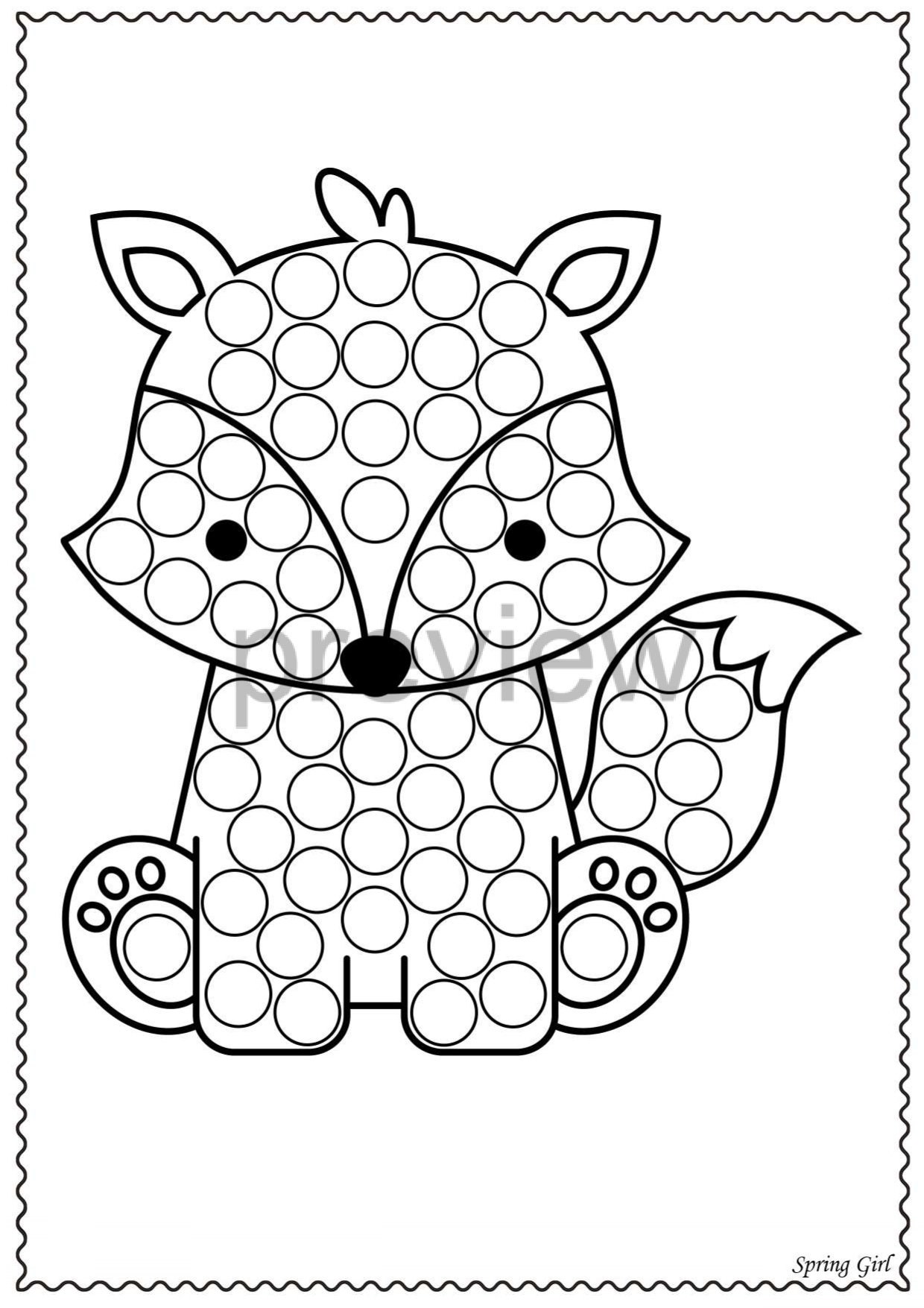 Do a Dot Mats Sheets Kids | Animals Do-a-dot Painting | Dot Marker ...