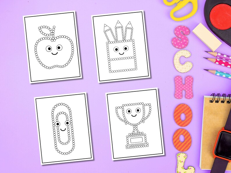 Q-tip Painting Worksheets | Back to School Dot Art for Preschool ...