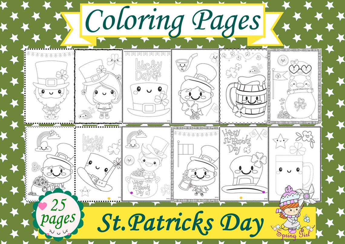 St Patrick's Day Coloring Pages for Kids | St Patricks Day Party Games ...