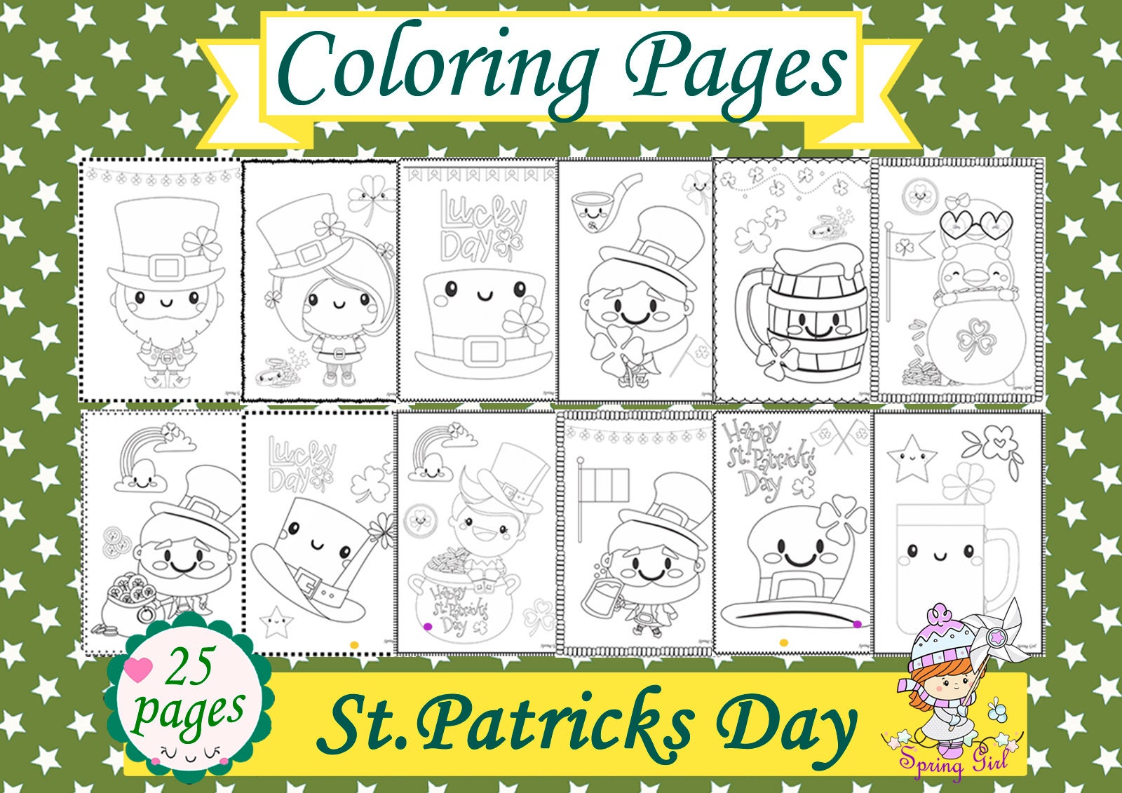 St Patrick's Day Coloring Pages for Kids | St Patricks Day Party Games ...