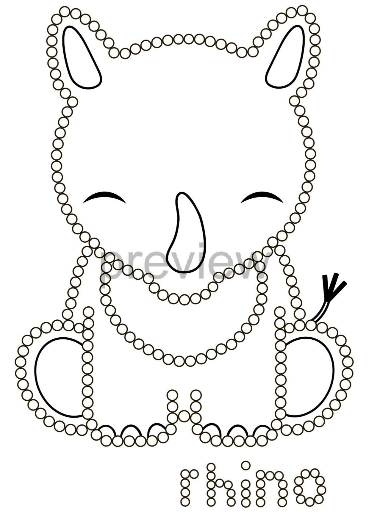 Q-tip Painting Worksheets | Animals Dot Painting | Do a Dot Worksheets ...