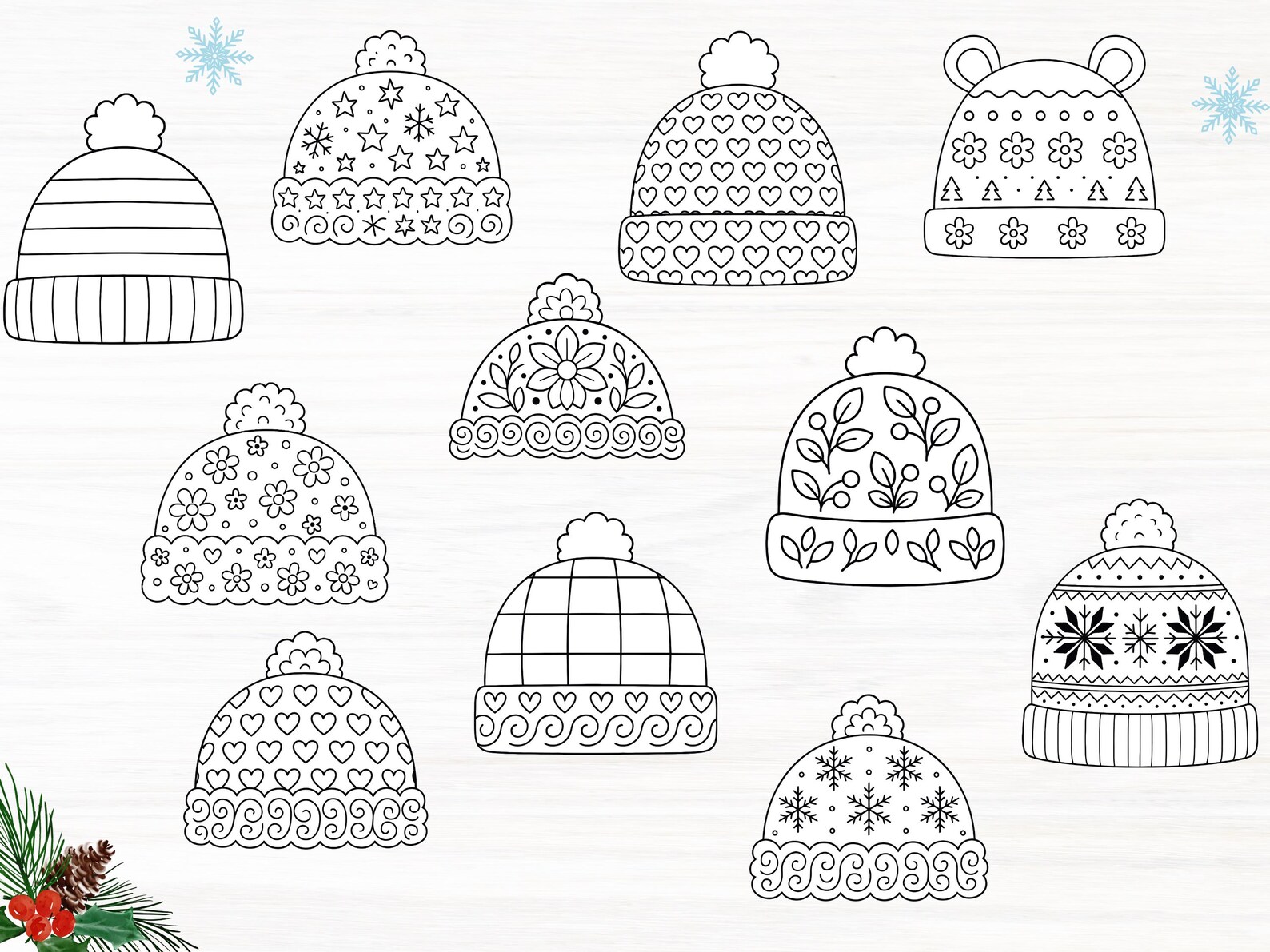 Winter Hat Paper Craft Printable | Kids Winter Activity | Instant ...