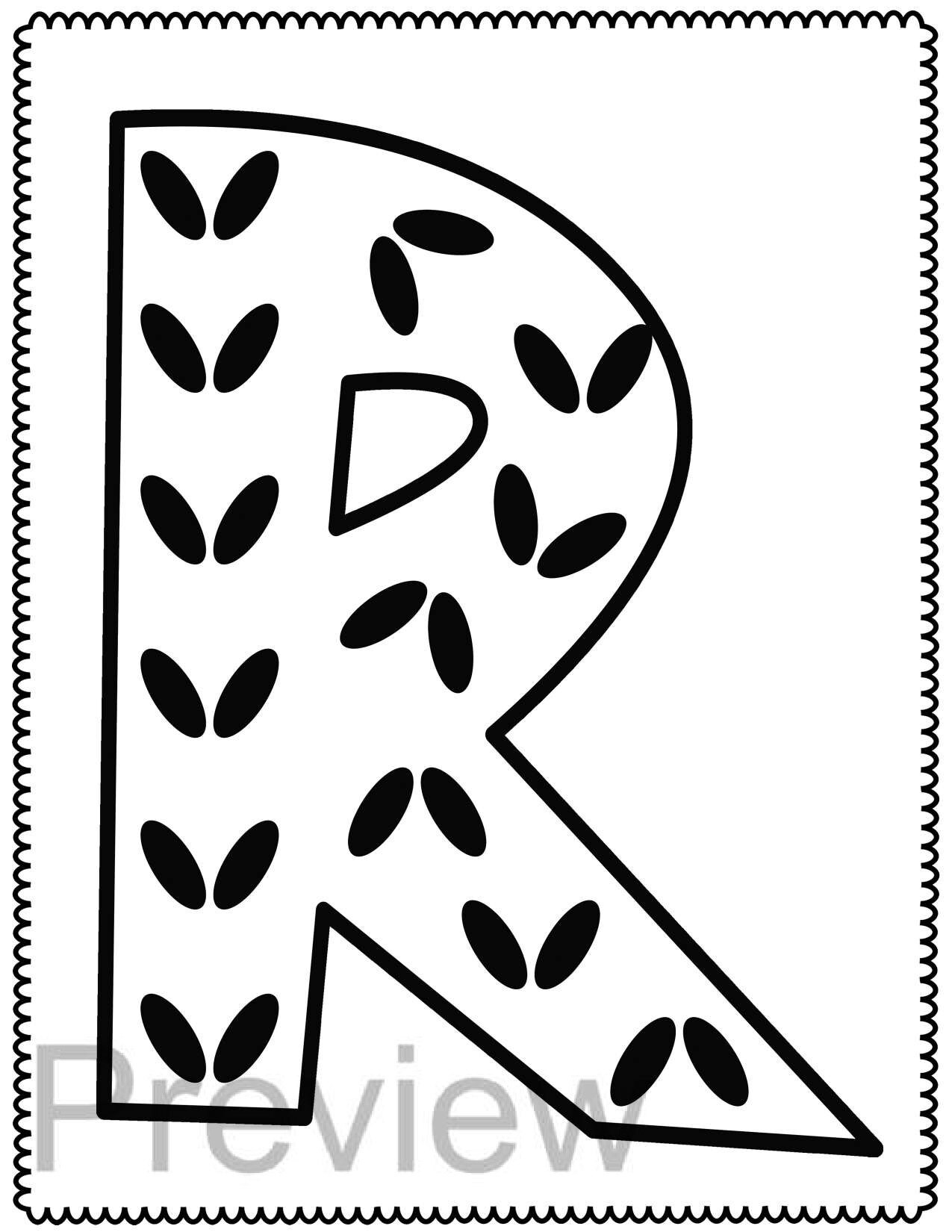 R Coloring Page