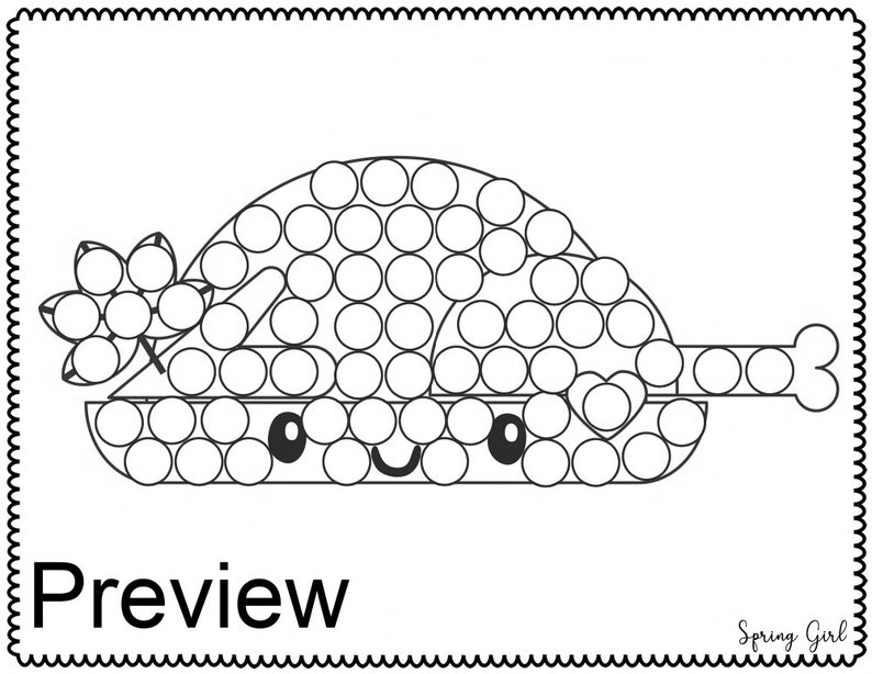 Thanksgiving Dot Marker Coloring Pages, Thanksgiving PDF, Thanksgiving ...
