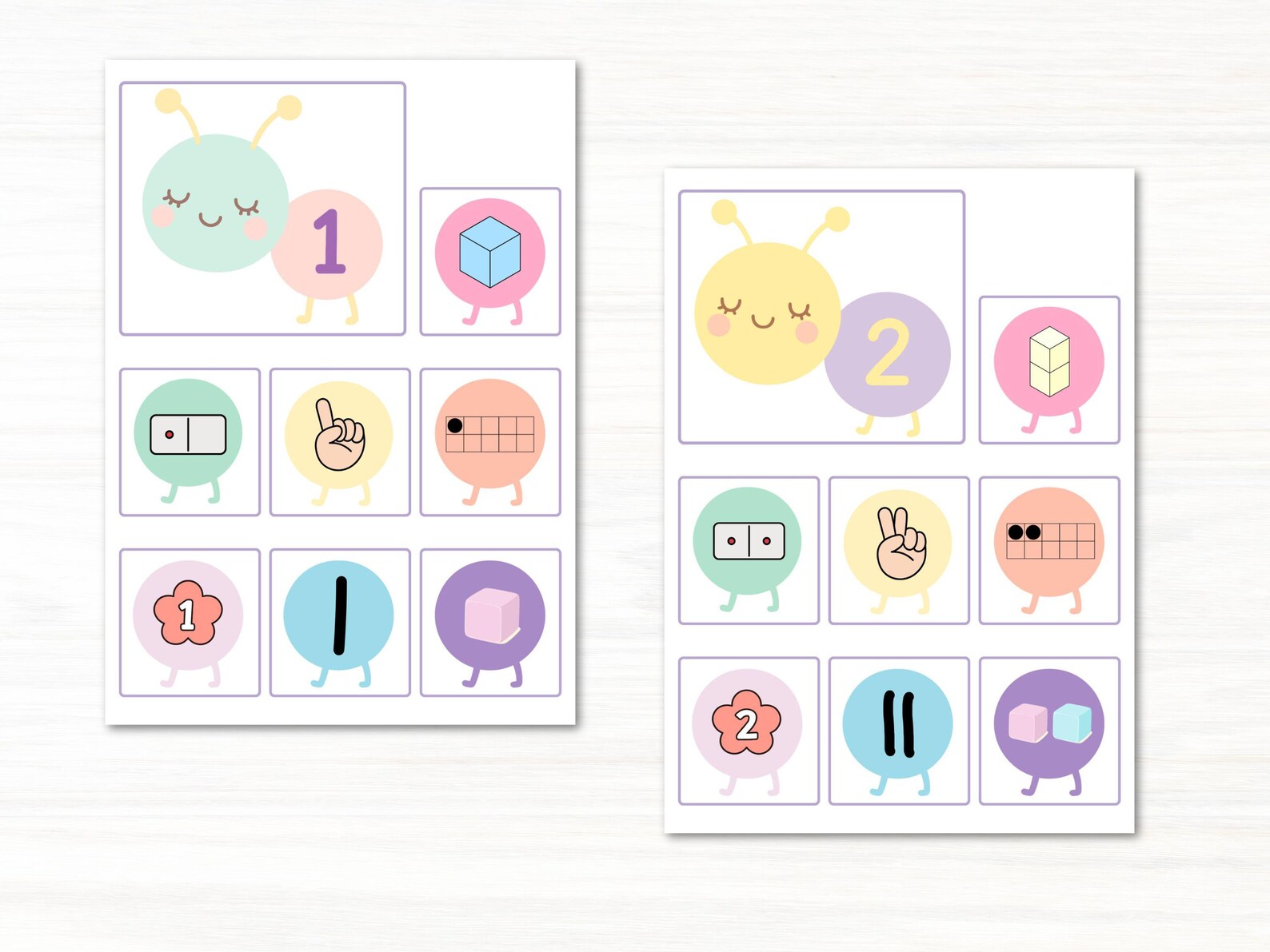 Printable Number Matching Activity | Numbers 1-10 Spring Cards ...