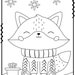 Christmas Animals Coloring Pages Printables for Kids | Winter Coloring ...