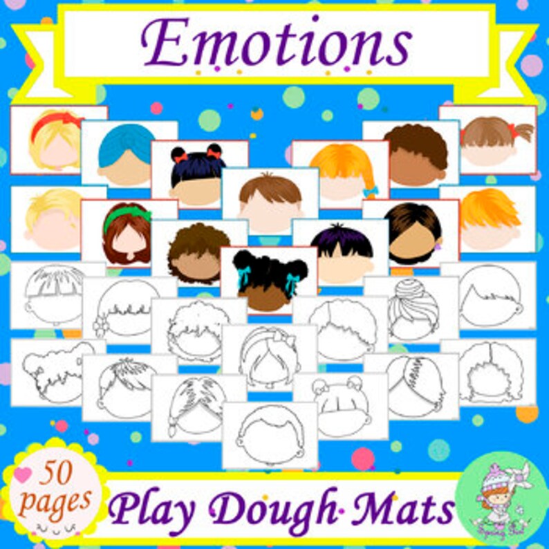Feelings and Emotions Play Dough Mats Play Doh Worksheets Preschool ...