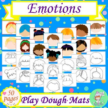 Feelings and Emotions Play Dough Mats Play Doh Worksheets Preschool ...