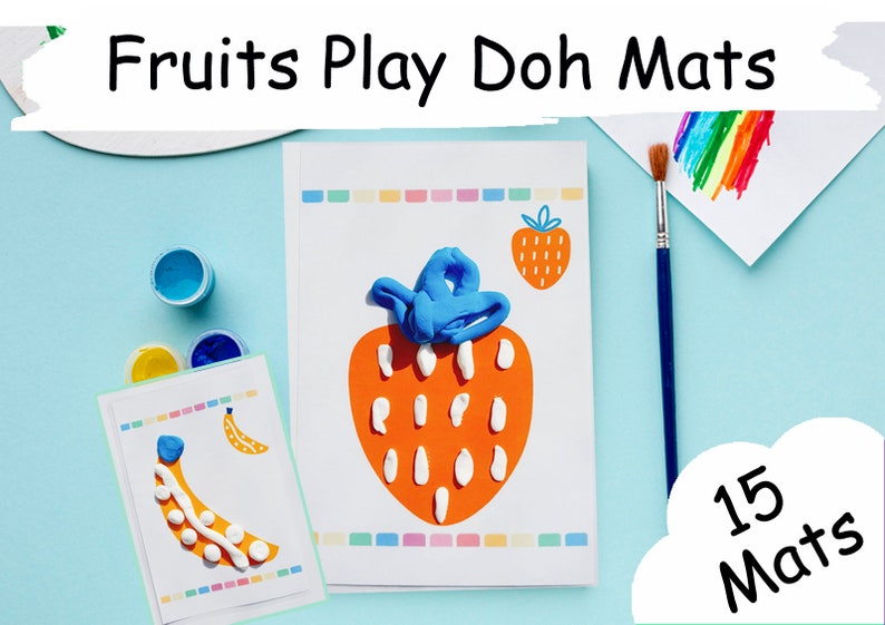 Fruits Playdough Mats | Printable Play Dough Mats | Spring Activities ...