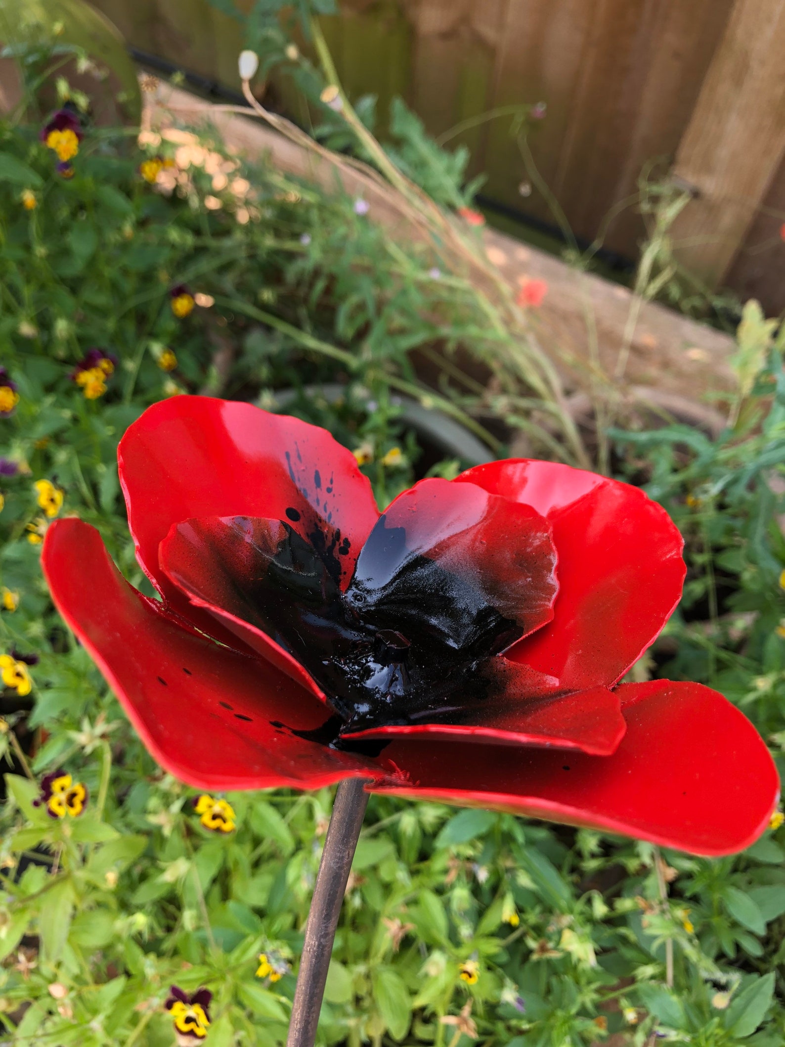 Hand Made Mild Steel Poppy - Etsy