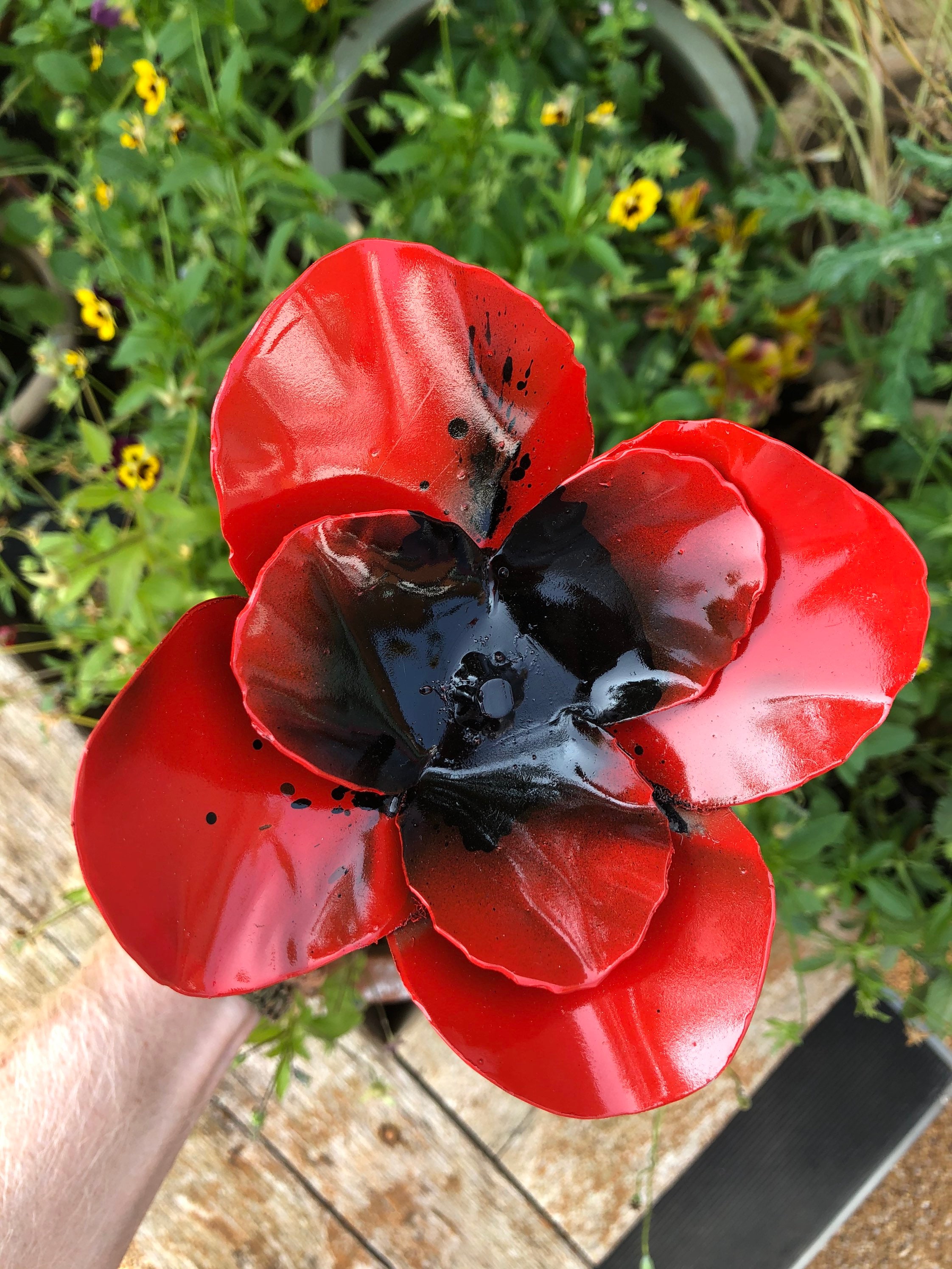 Hand Made Mild Steel Poppy - Etsy