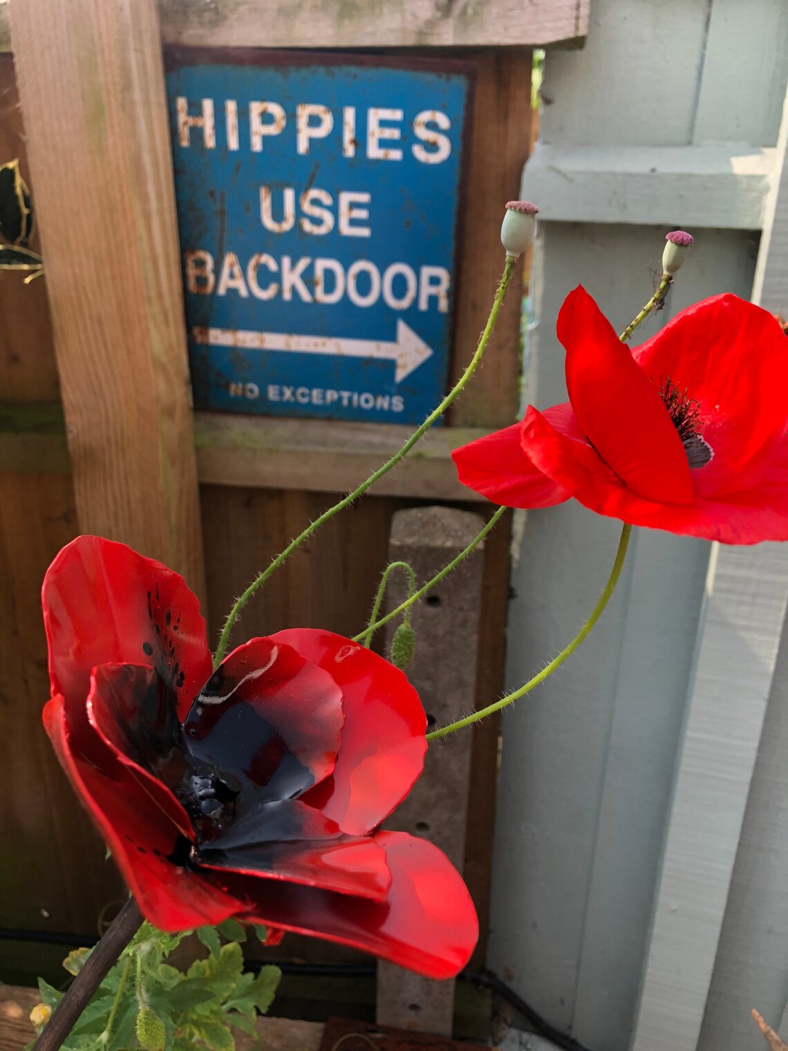 Hand Made Mild Steel Poppy | Etsy