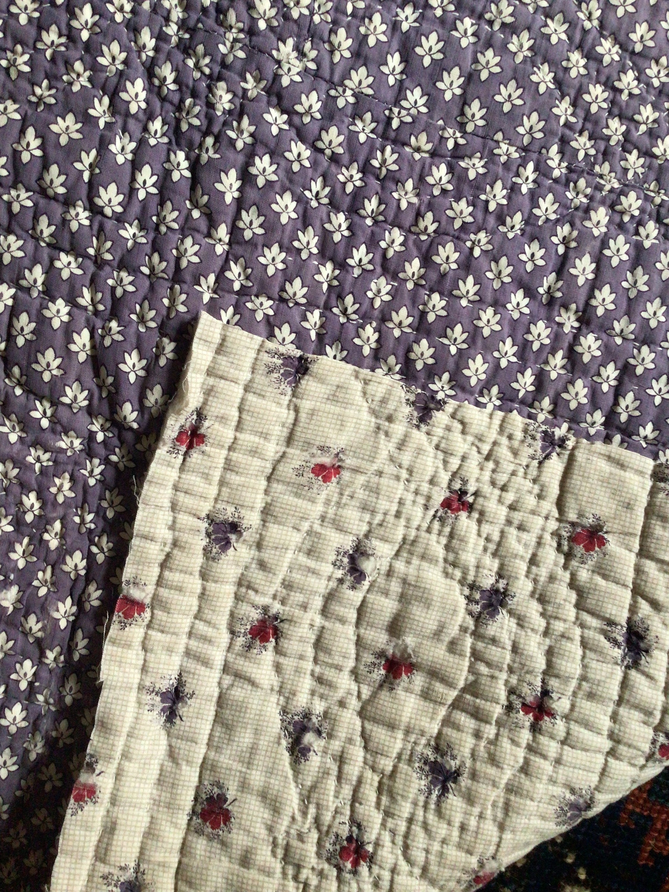 Antique Quilt Panel Old French Quilt Textile C1850. - Etsy