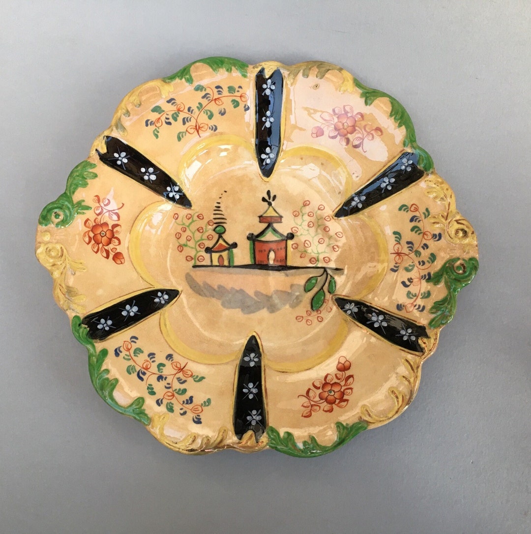 Gaudy Welsh Plate With Lustre Cottage C1860. - Etsy