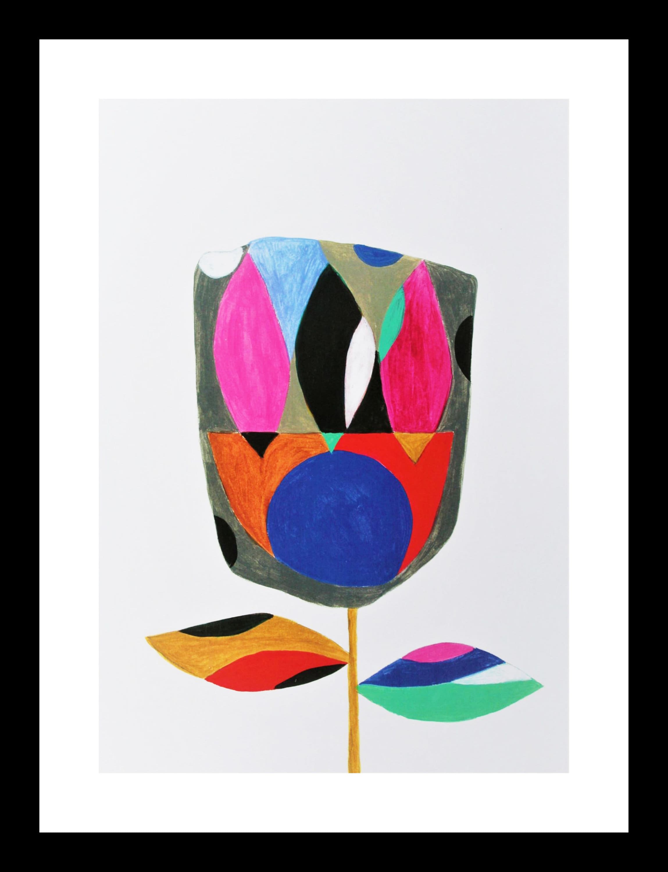 A4 Size Digital Print of Contemporary Abstract Flower Art | Etsy