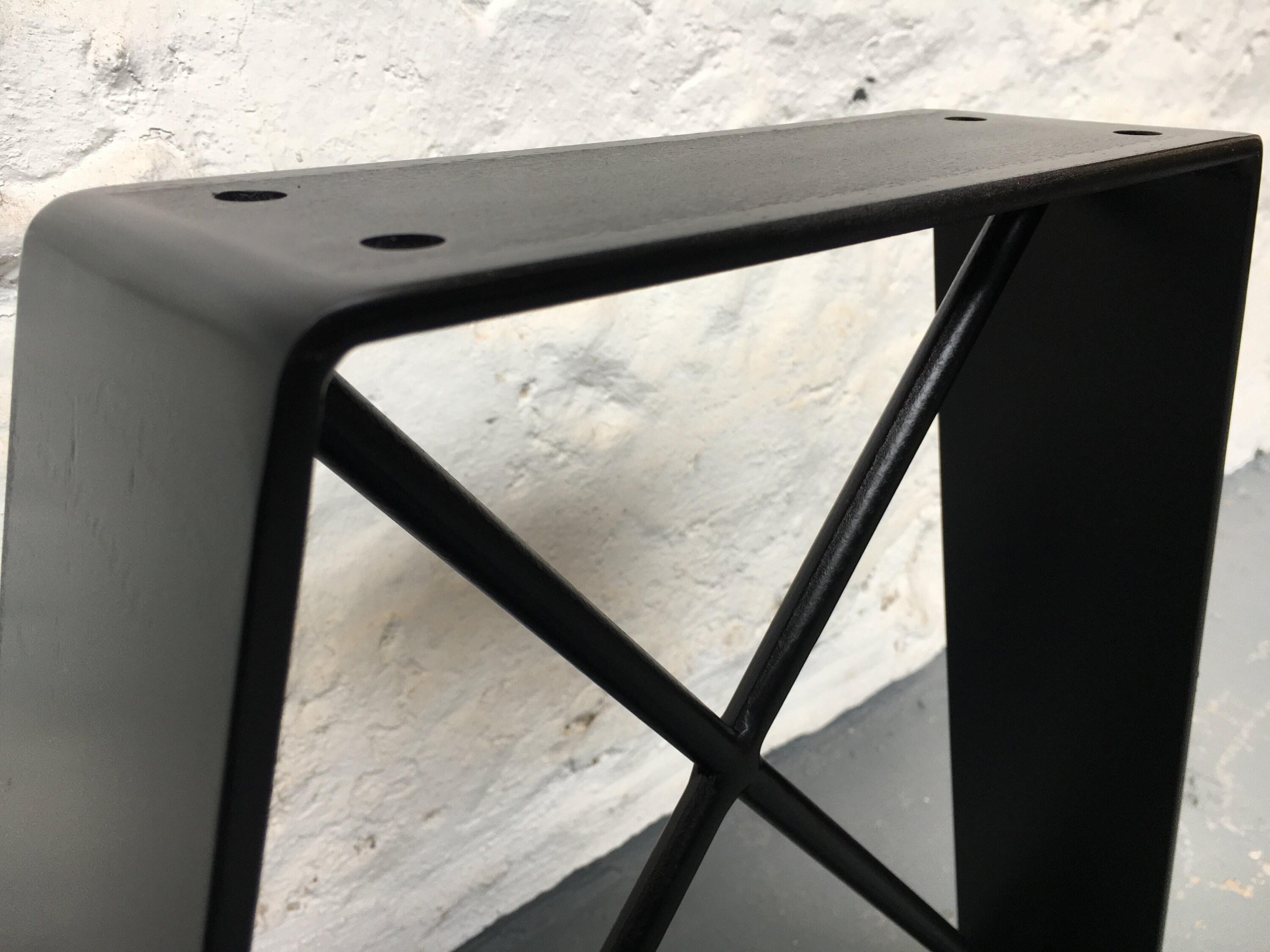 Bespoke Industrial Metal Table Legs Set of 2 Trapezoid Style - Etsy UK