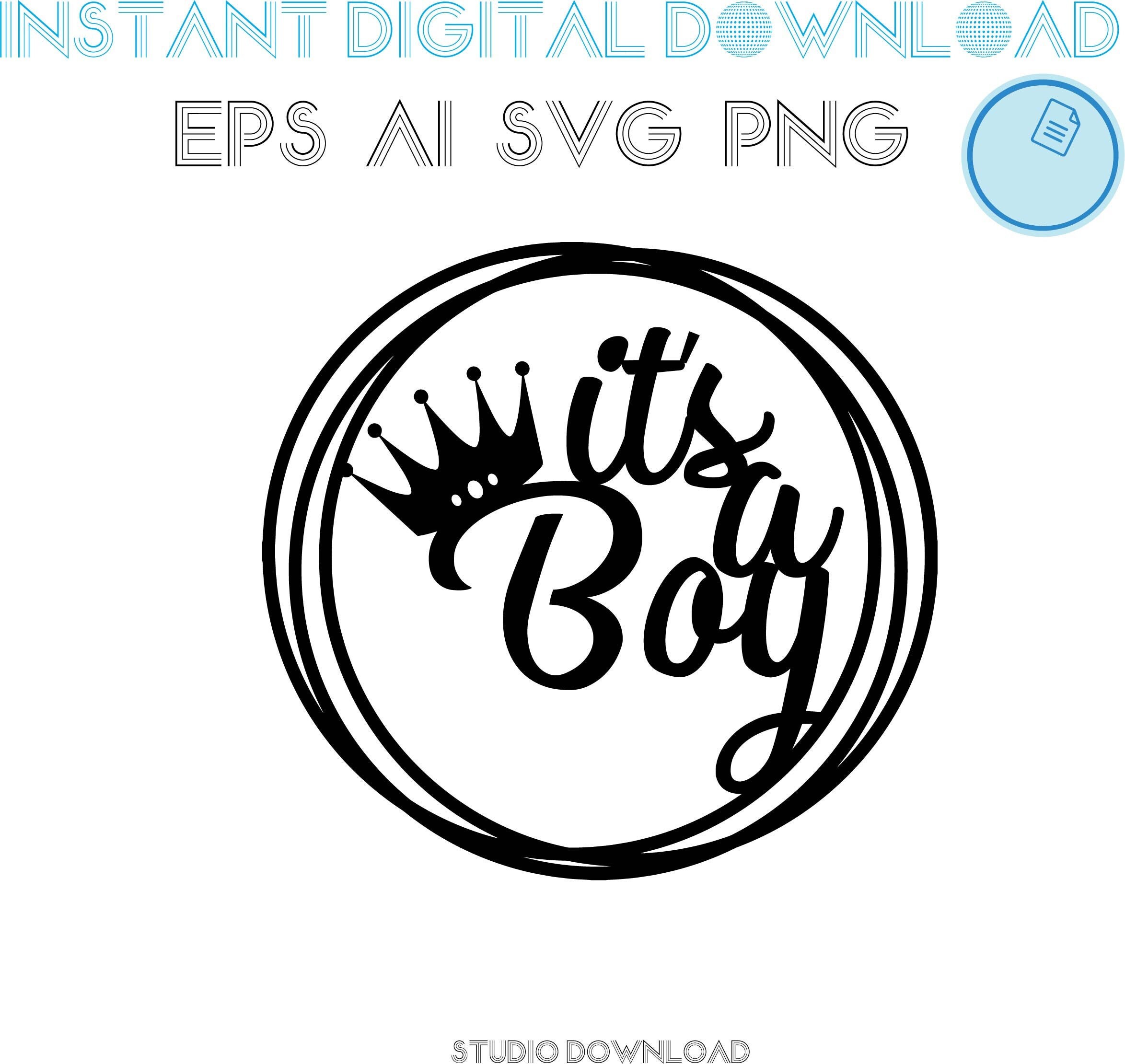 Cake topper svg png It's a Boy Circles svg birthday svg for cricut dxf ...