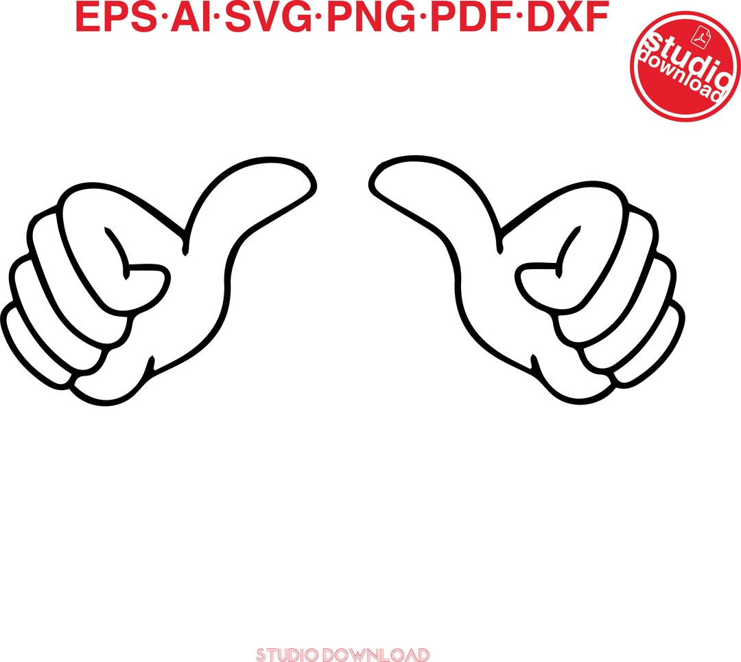 This Guy SVG, Hands Svg, Double Thumbs up Eps, Vector Cut Files for ...