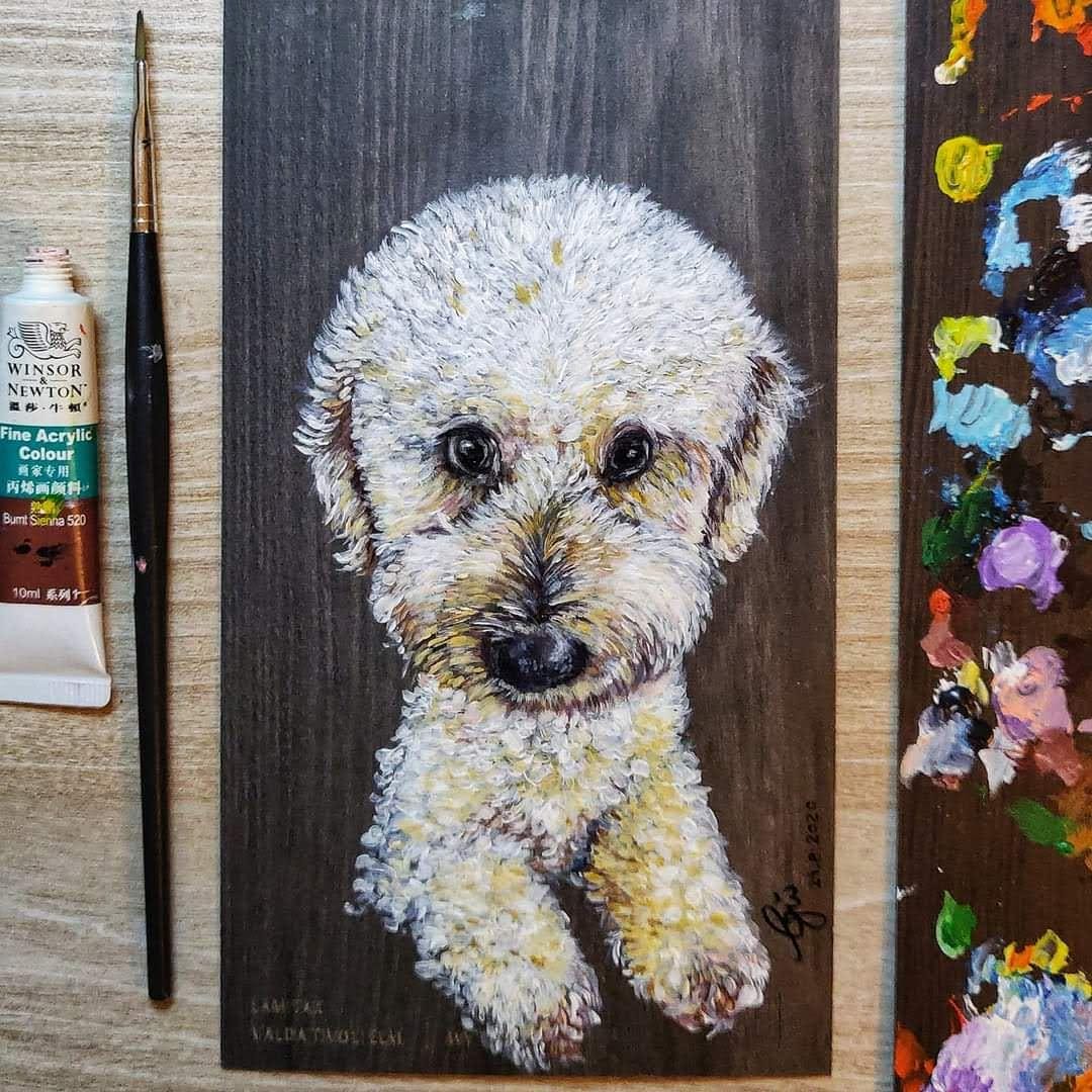 Custom Pet Portrait, Hand-painted Pet Portrait, Personalized Pet Art ...