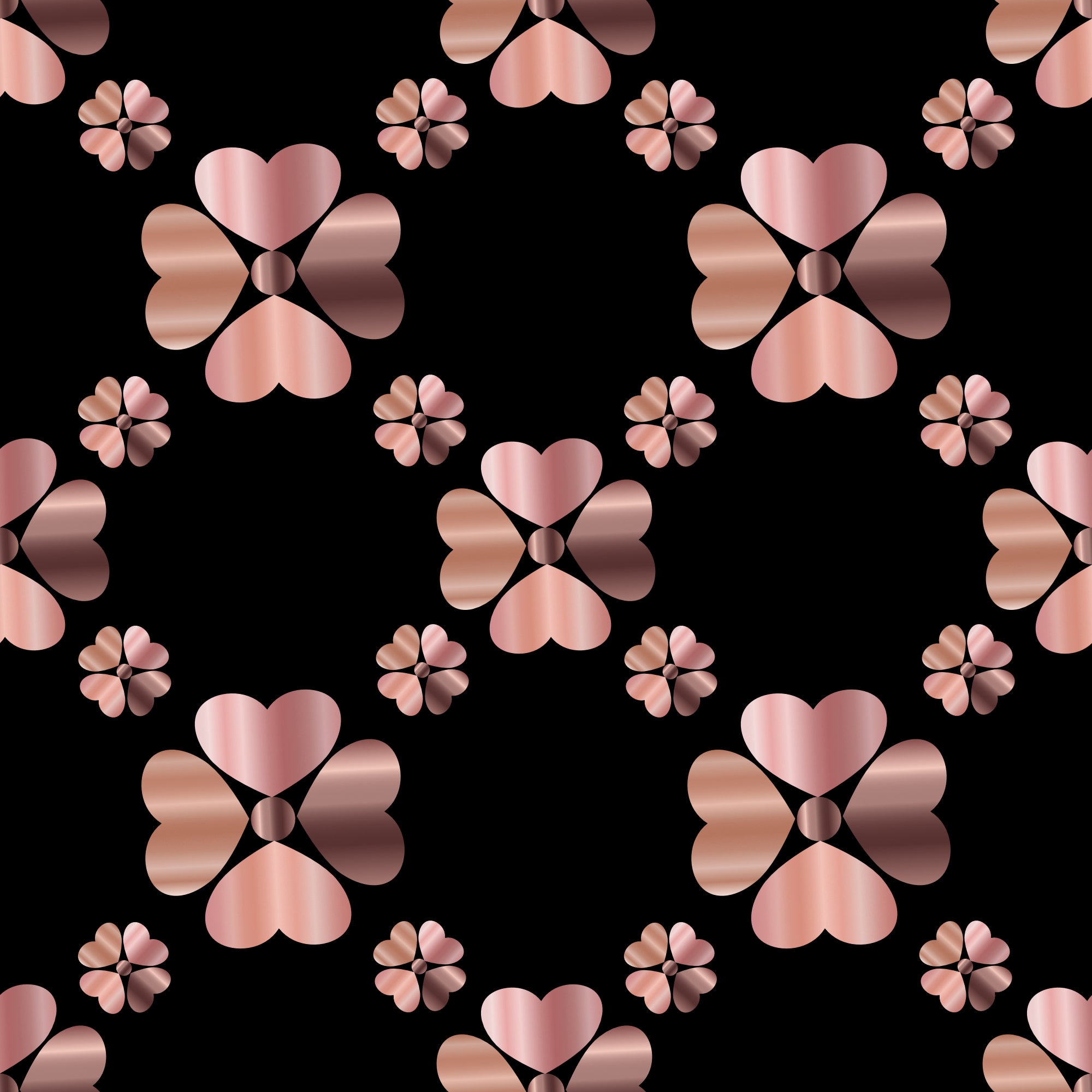 Luxury Rose Gold Metallic Gradient Swatches Palette - 10 Gradient ...