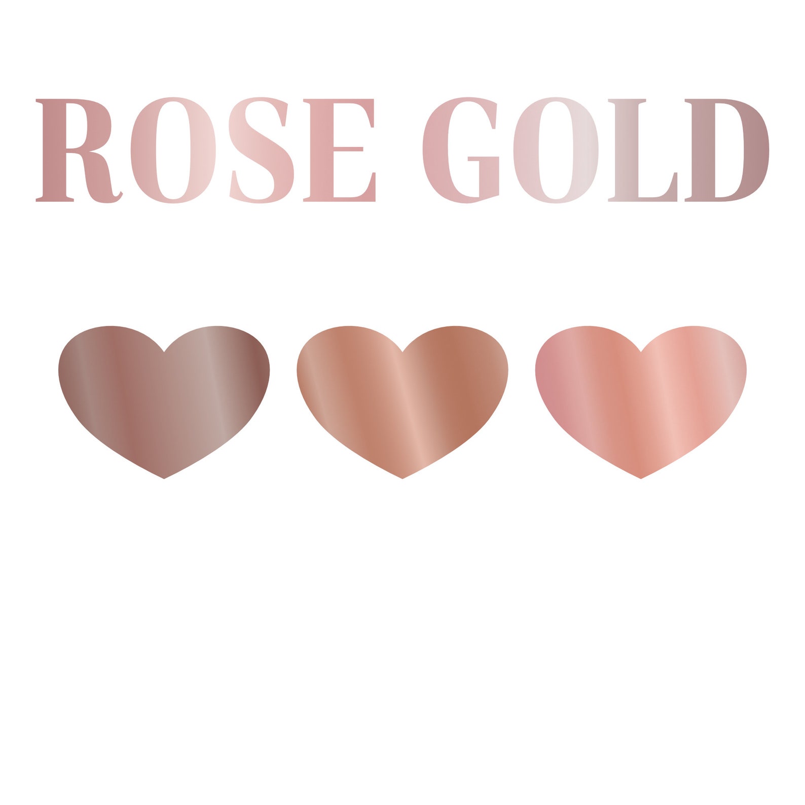Luxury Rose Gold Metallic Gradient Swatches Palette - 10 Gradient ...