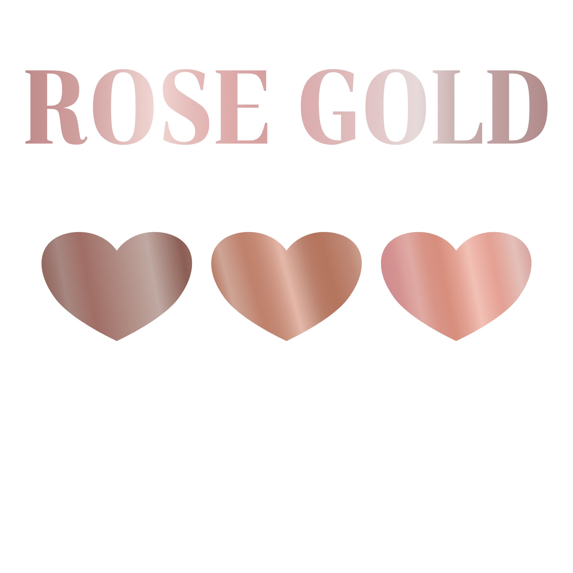 Luxury Rose Gold Metallic Gradient Swatches Palette - 10 Gradient ...