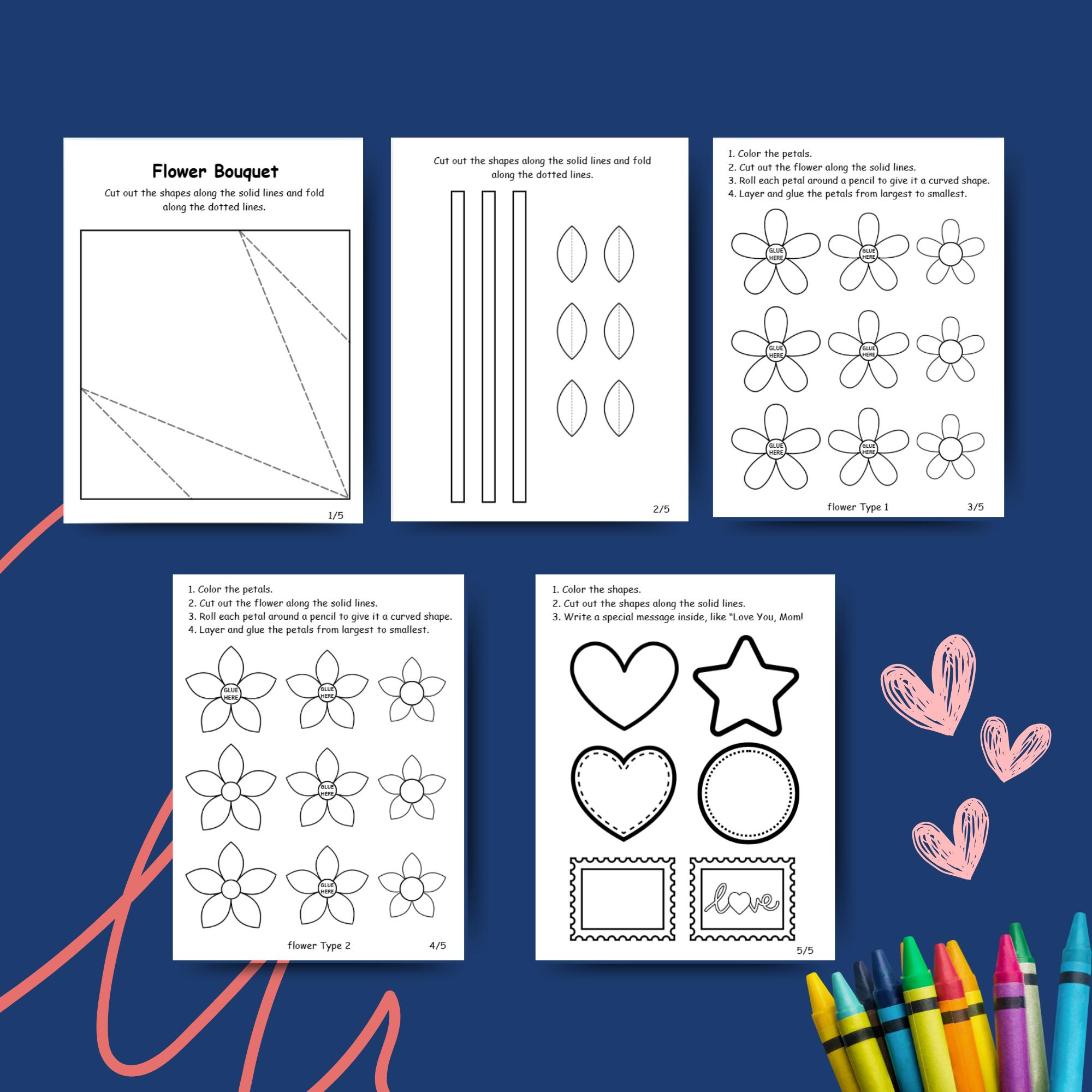 Printable DIY 3D Flower Bouquet Craft for Mother’s Day - Easy, Fun, and ...